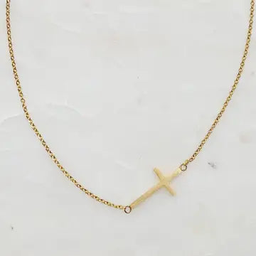 Kayla Cross Necklace - Ellison + Young – The Pearl of Door County